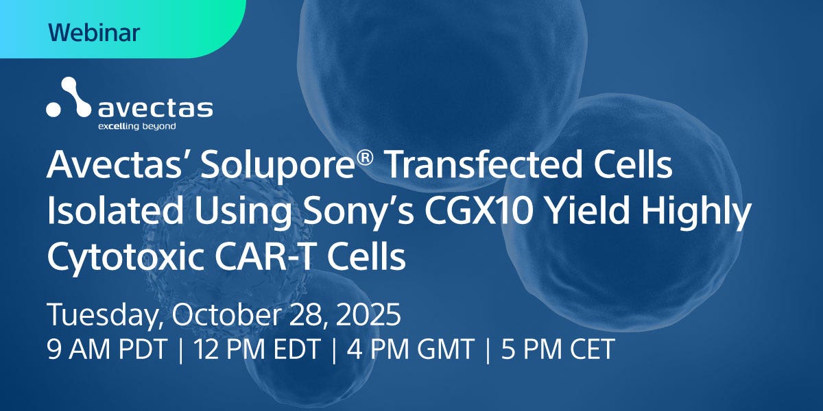 Avectas’ Solupore® Transfected Cells Isolated Using Sony’s CGX10 Yield ...